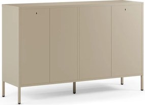 Krémová kovová komoda 140x90x40 cm Fayna – Marckeric