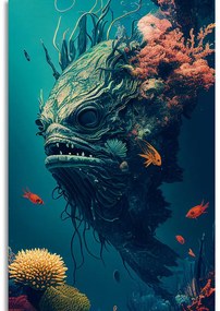 Obraz surrealistická podmořská příšera