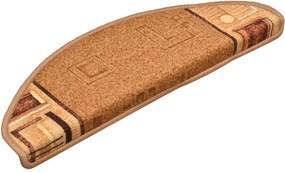 Samolepící nášlapy na schody 15 ks béžové 65 x 21 x 4 cm 322411
