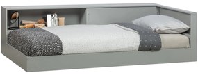 WOOOD Rohová připojitelná postel šedá 213cm