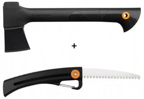 Set FISKARS sekera univerzální A6+pilka zahradní SW16 SOLID