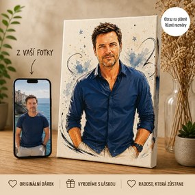 Foto obraz z vlastní fotky na plátno – Veselý ilustrovaný styl Rozměry obrazu: 20 x 30 cm