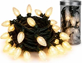 LED girlanda s dekoracemi ve tvaru koblihy 30 LED teplá bílá