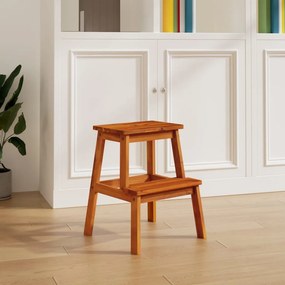 Stolička se 2 stupni 40 x 38 x 50 cm masivní akáciové dřevo 153333