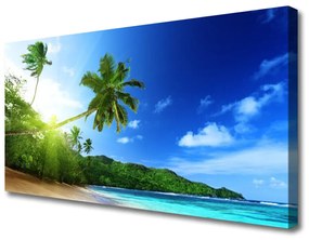 Obraz na plátně Pláž Moře Palma Krajina 125x50 cm