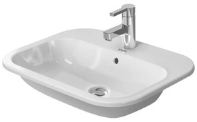 Duravit Happy D.2 - Vestavěné umyvadlo, 3 otvory pro armaturu propíchnuté, 60 x 46 cm, bílé 0483600030