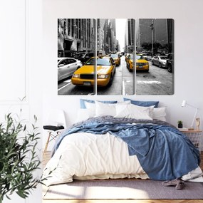 Vícedílný obraz Taxíky V New Yorku Nedostatek Nedostatek Plátno Canvas 180x120