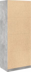 Šatní skříň betonově šedá 80 x 50 x 200 cm kompozitní dřevo 3307795