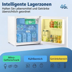 Costway 46 L Mini Fridge Malá chladnička na nápoje s 5 Nastavitelné úrovně
