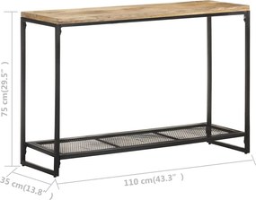 Konzolový stolek 110 x 35 x 75 cm masivní mangovníkové dřevo 320247