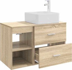 Sada koupelnového nábytku 2 ks Dub sonoma Kompozitní dřevo 3403898