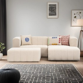 Hanah Home Rohová pohovka BEYZA MINI pravá krémová