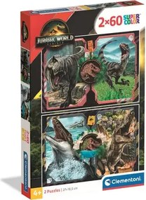 Clementoni 24830 Puzzle Jurský svět 2x60 dílků / od 5 let