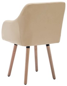 Jídelní židle 2 ks krémové textil - Default Title