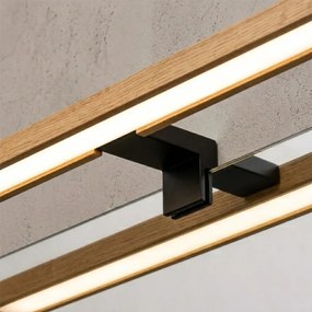 BRILAGI - LED Koup osvět zrcadla 3v1 WOODY MIRROR LED/12W/230V IP44 černá/dub