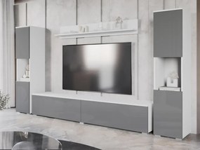 Obývací stěna Bamisio XL, Barva: matera / breslau kaštan, Osvětlení: bez osvětlení