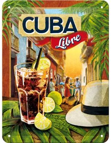 Postershop Plechová cedule: Cuba Libre - 20x15 cm