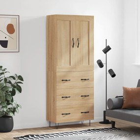 Skříň highboard dub sonoma 69,5 x 34 x 180 cm kompozitní dřevo