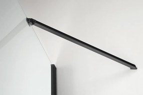 Polysan Polysan, ZOOM LINE BLACK čtvrtkruhová sprchová zástěna 900x900mm, čiré sklo, levá, ZL2615BL