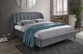 Casarredo Čalouněná postel LIGURIA VELVET 160x200 šedá