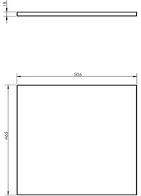 Mexen Rivel, koupelnová skříňka 50 cm s horní částí, 2 zásuvky, drážkovaná, ořech, 91A20-05047-2-BFFC86