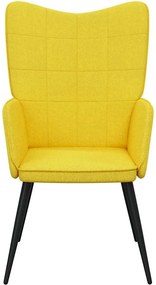 Relaxační židle hořčicově žlutá textil 327948