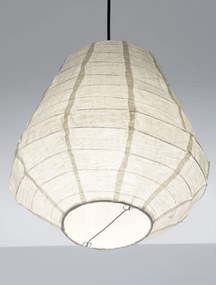 Bílé lněné závěsné svítidlo ø 36 cm Linnet – Nova Luce
