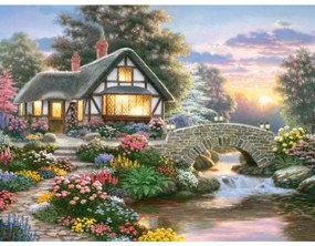 Diamantové malování - Kouzelná zahrádka 40 x 50 cm