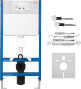 Rea Rea, Podomítkový WC systém K011A-Q + tlačítka T Brush Steel, KPL-E0057