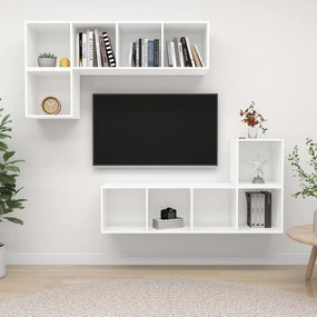 4dílná sada TV skříněk bílá dřevotříska 3079808