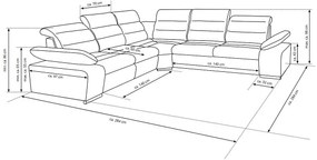 Casarredo - Komfort nábytek Rohová sedací souprava ISLAND 1 výběr látek SK2 | Vyberte si potah u sedací a opěrné části:: solar 72,potah: solar 23