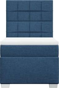 Box spring postel s matrací modrá 90x200 cm textil 3292677