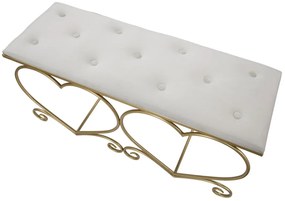 Designová lavice Efthymia 105 cm krémová