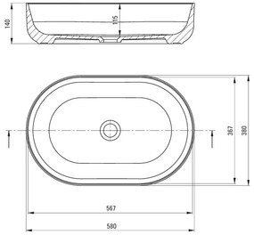 Deante Ceramic washbasin, countertop