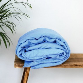 TULULUM Lněný povlak na přikrývku COMFORT BABY BLUE Rozměr přikrývky: 140 x 220 cm