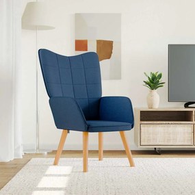 Relaxační křeslo modré textil 327923