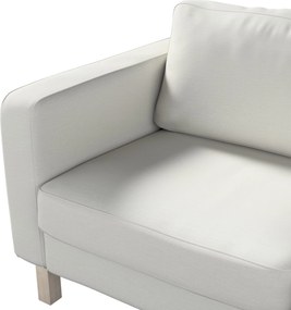 Potah na pohovku IKEA  Karlstad 2-místná, nerozkládací, krátký barva šedá látka lesklé, pletený vzor, sametová