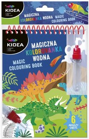 MALOVÁNÍ VODOU KIDEA, 6 omalovánek s dinosaury a vodní fix Velikost: uni