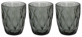Totti Vellori Set designových sklenic Rombus shade, 6 kusů, šedá ,  270 ml