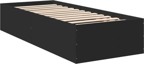 Rám postele černý 100 x 200 cm kompozitní dřevo 3281050