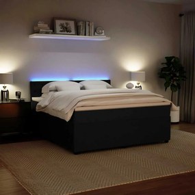 Box spring postel s matrací černá 180x200 cm samet 3290120