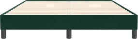 Postel Box Spring bez matrace tmavě zelená 160x210 cm samet 3315834