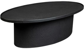 OnaDnes -20% Černý kovový oválný konferenční stolek DUTCHBONE WINSTON 120 x 60 cm