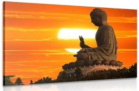 Obraz socha Budhu při západu slunce - 60x40 cm
