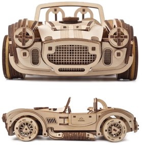 Ugears 3D dřevěné mechanické puzzle Driftující závoďák Cobra
