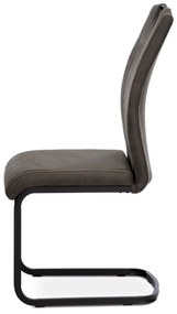 Jídelní židle POPI, šedá látka v dekoru vintage kůže/kov černý