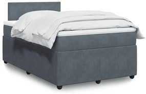 Box spring postel s matrací tmavě šedý 120x190 cm samet 3287681