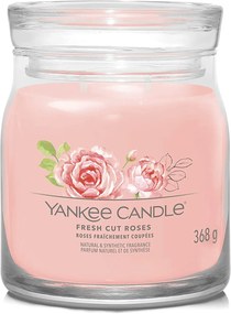 Yankee Candle vonná svíčka Signature ve skle střední Fresh Cut Roses 368g