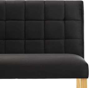 Lavice 140 cm černá samet 288575