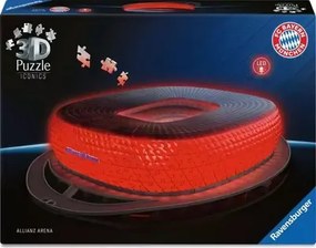 Ravensburger 3D Puzzle Iconics: Allianz Arena (Noční edice) / 216 dílk